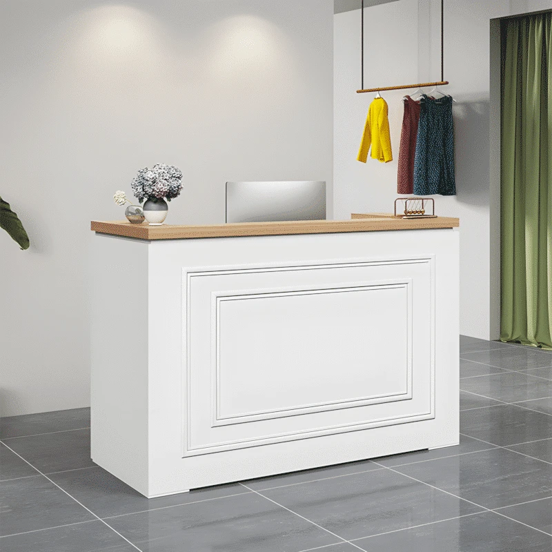 Small Reception Desk Minimalist Modern - Maoters
